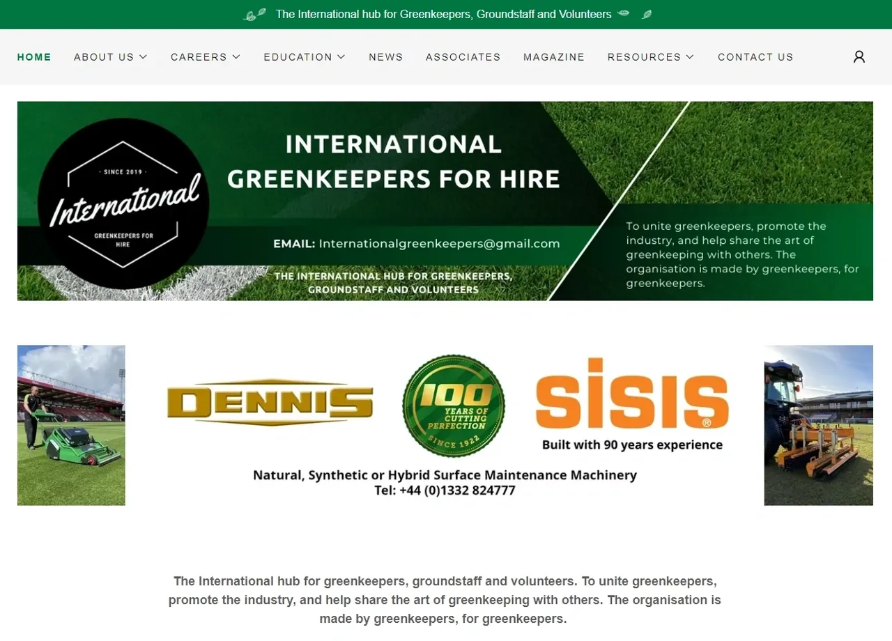 IGFH updated website launch 2024 - International Greenkeepers For Hire